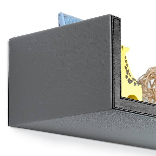 Trista - [Gray Space] U-Shaped Leather Wall Shelf / Bookshelf ...